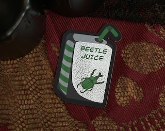 Beetle Juice Sticker, Halloween Sticker, Cute Sticker, Snacks, Juice ...