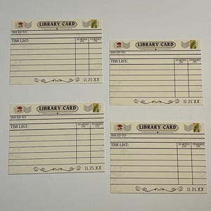 Library Card Bookmark - Etsy