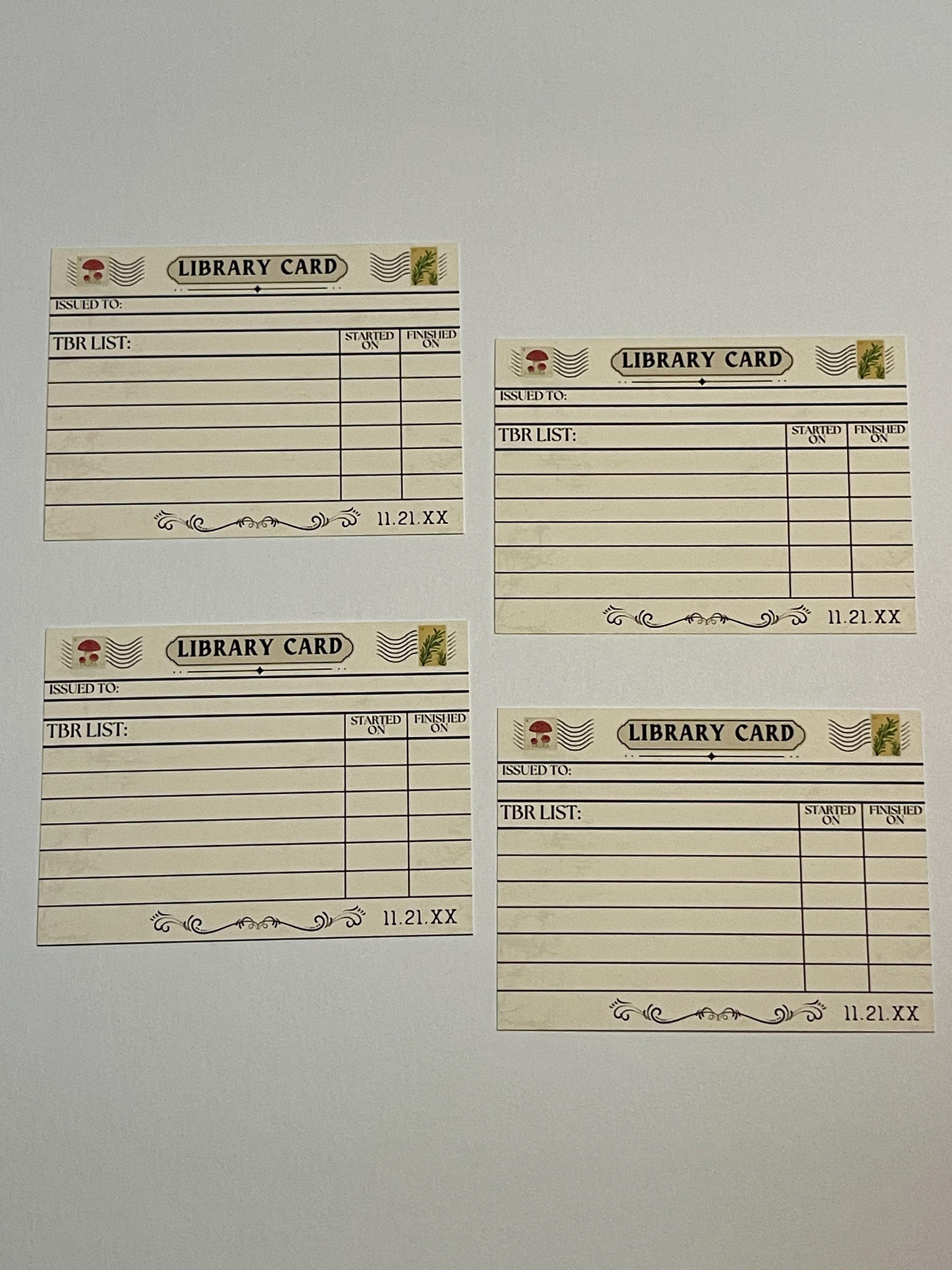 Library Card Bookmark - Etsy