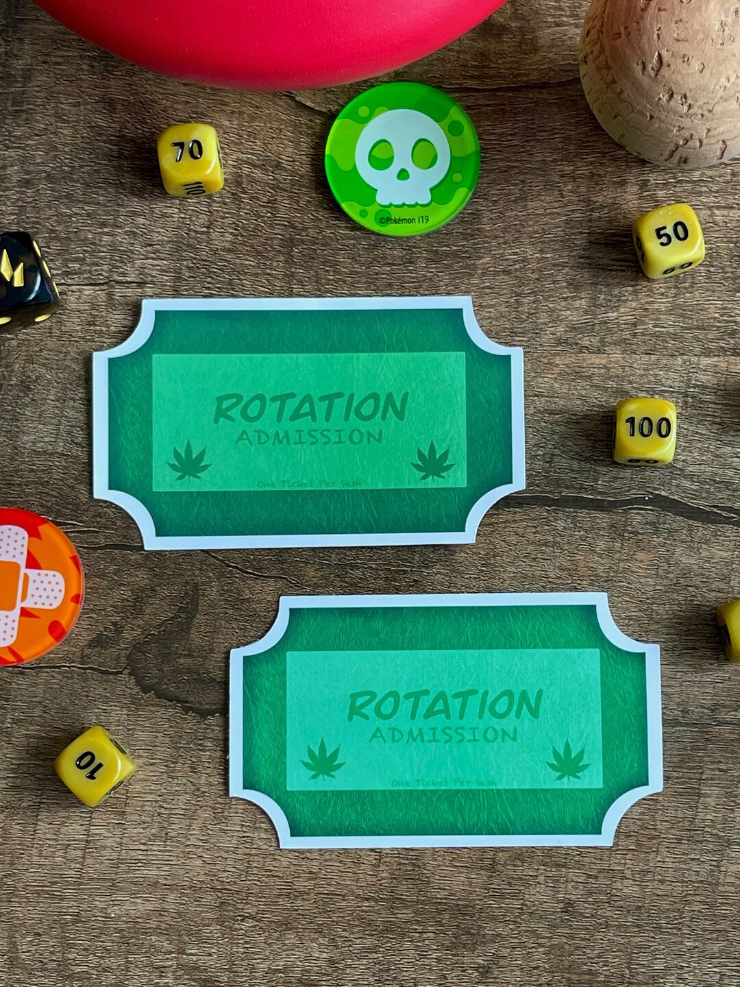 Rotation Admission Sticker - Etsy