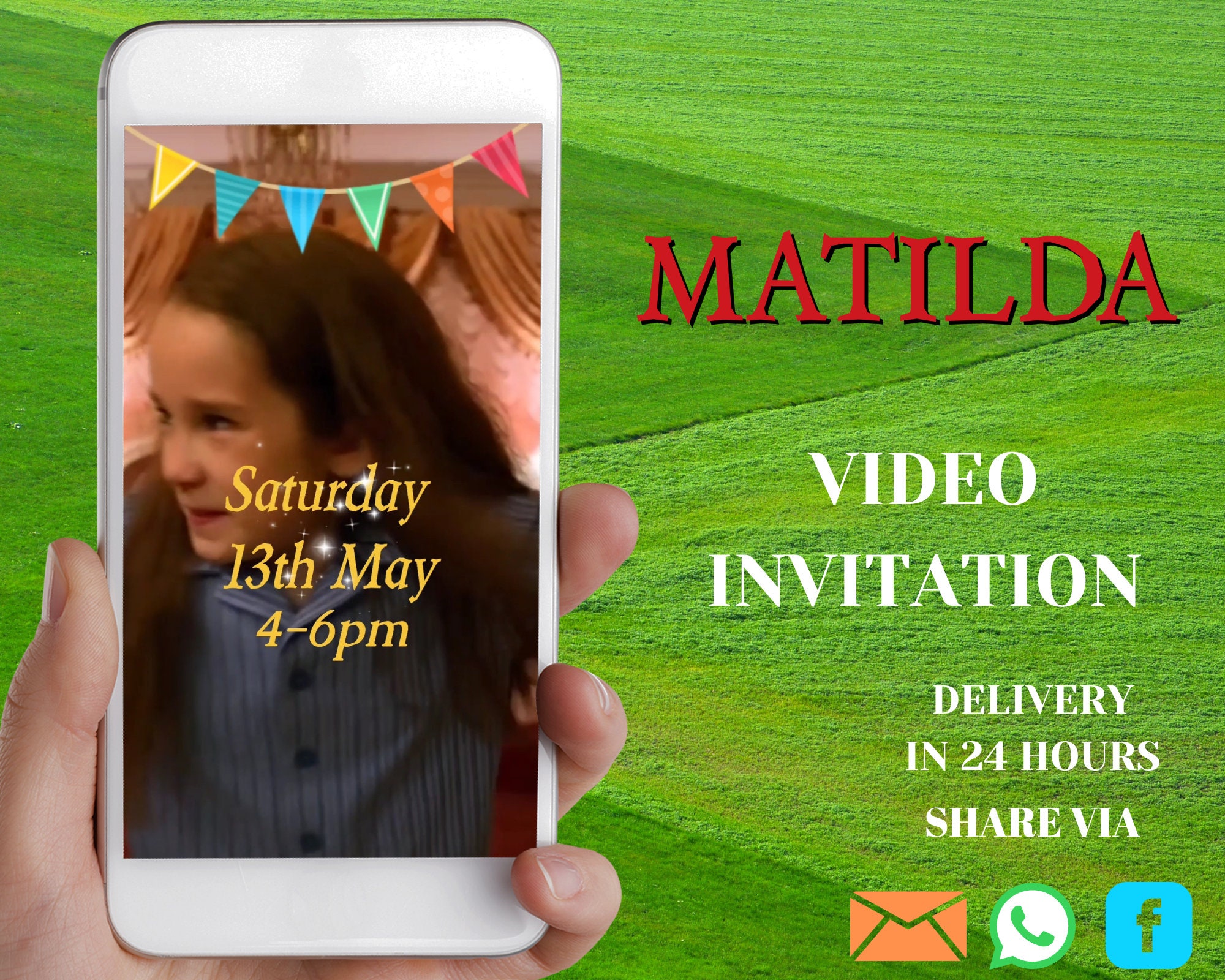 Matilda Movie Birthday Video Invitation, Matilda Video Invitation ...