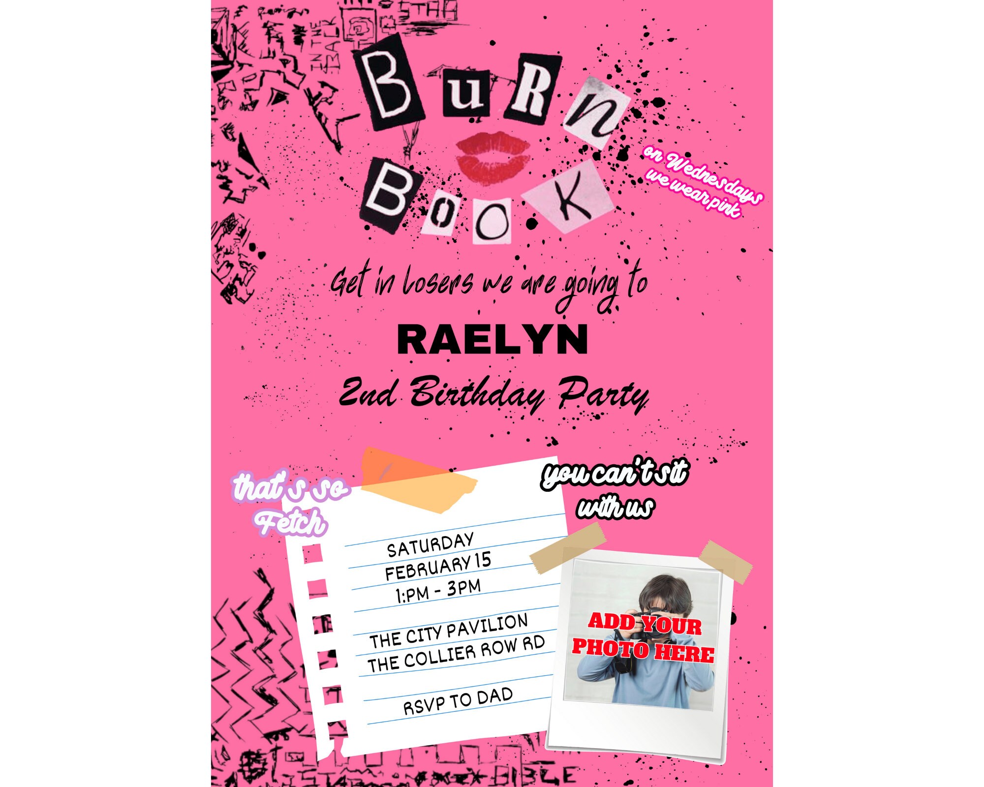 Mean Girls Movie Party Invitation, Mean Girls Party Invitation, Mean ...