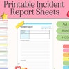 Printable Incident Log, Accident Log Sheets, Incident Report Template ...