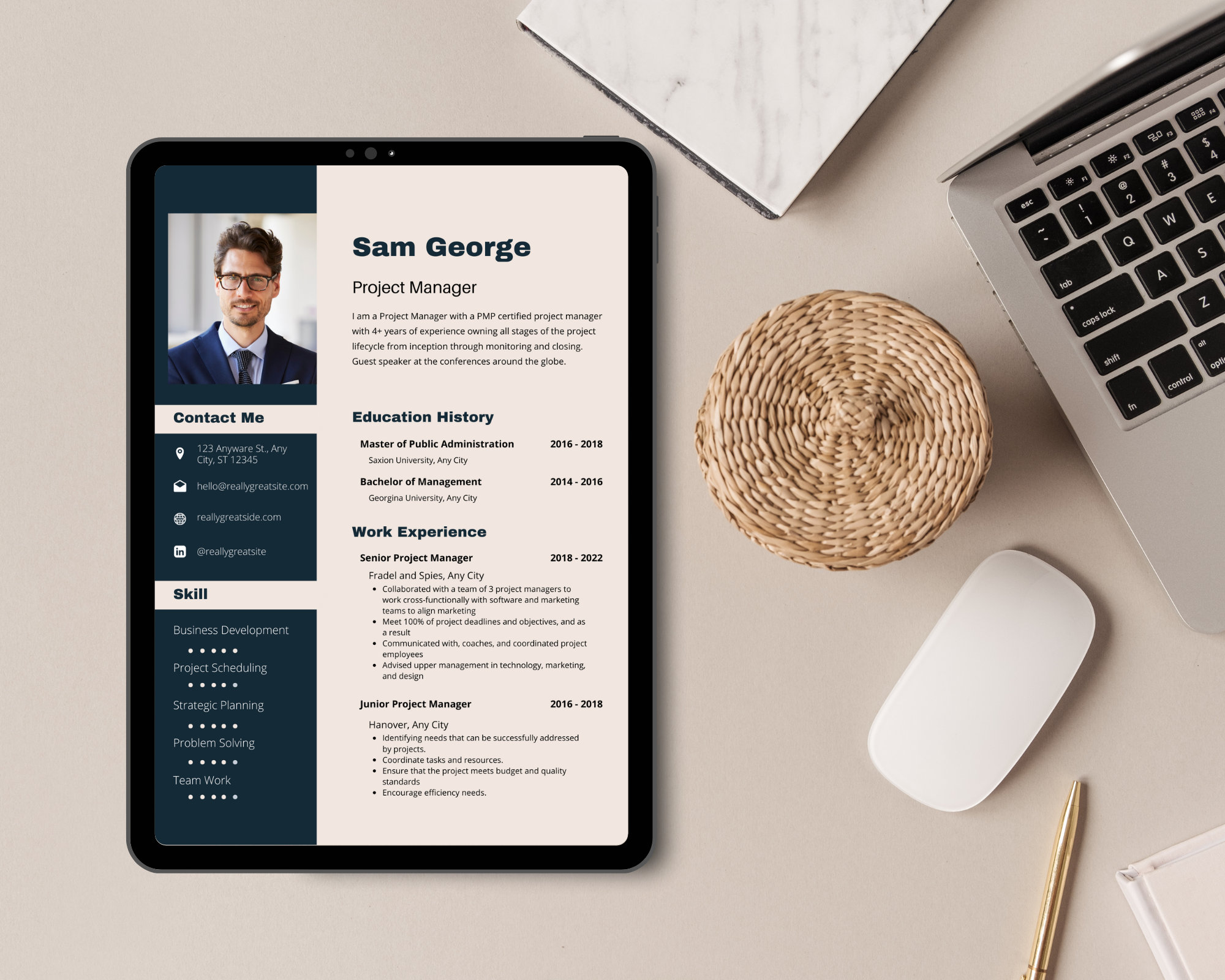Project Manager Resume || Editable Template || CV Template Word ...
