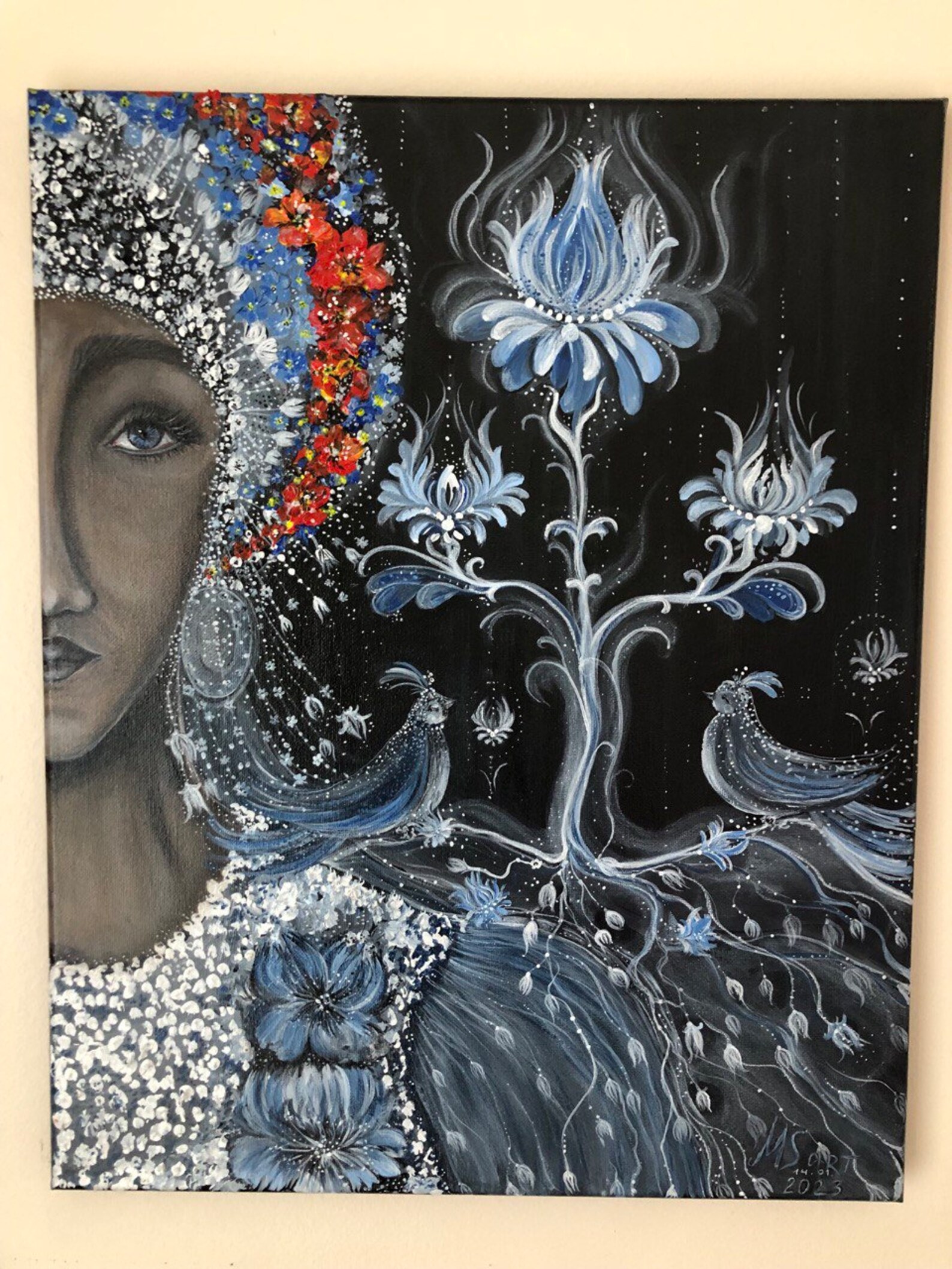 Acrylic Painting "protector of the Family" - Etsy