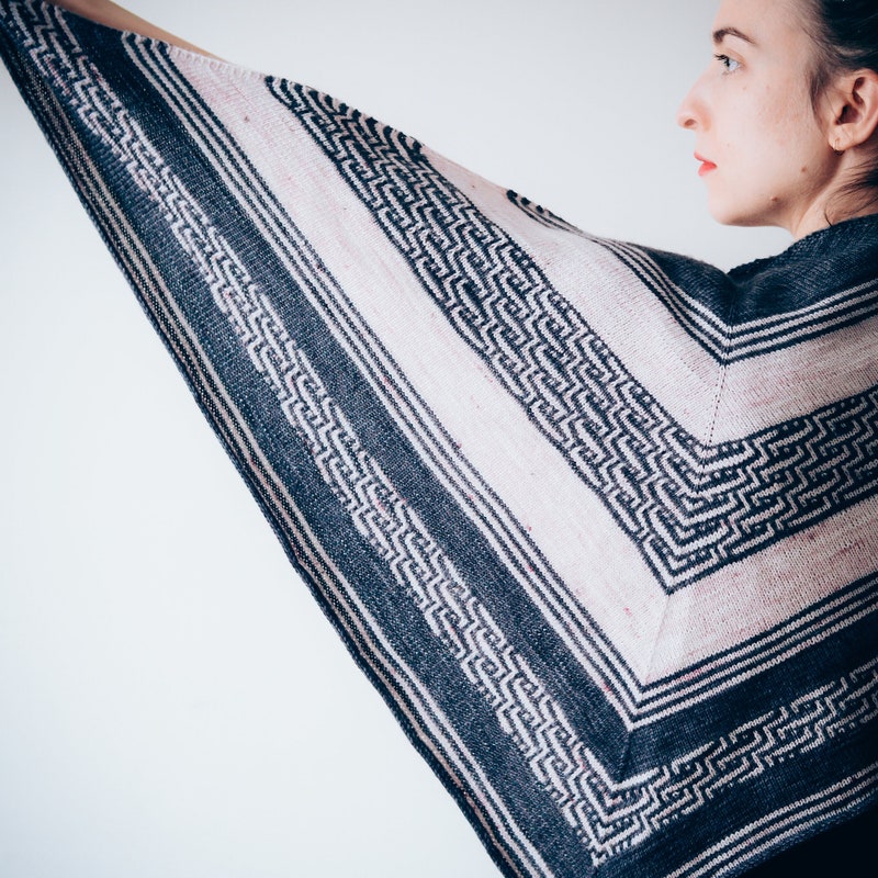 2 Color Shawl Pattern - Etsy