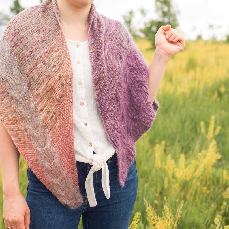Knitting Pattern (PDF) - Beloved Roots Shawl - Knitting Pattern for a Reversible Stashbuster ...