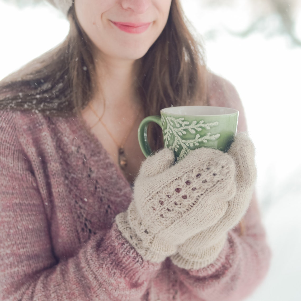 Knitting Pattern - Cedar Mittens - Easy Lace Mittens for Children Girls ...