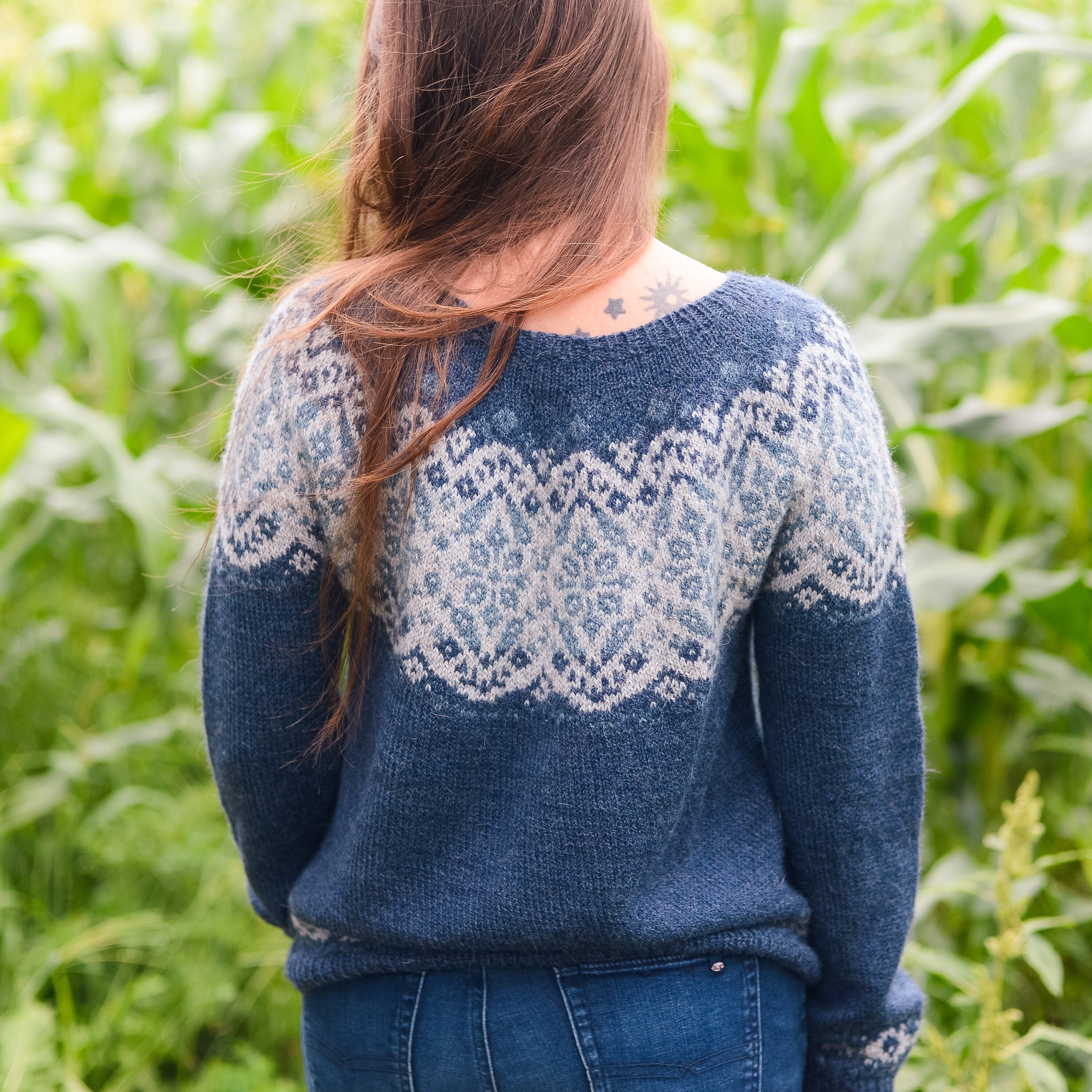Shiver Sweater Knitting Pattern: Women's Fair Isle Yoke Sweater in ...