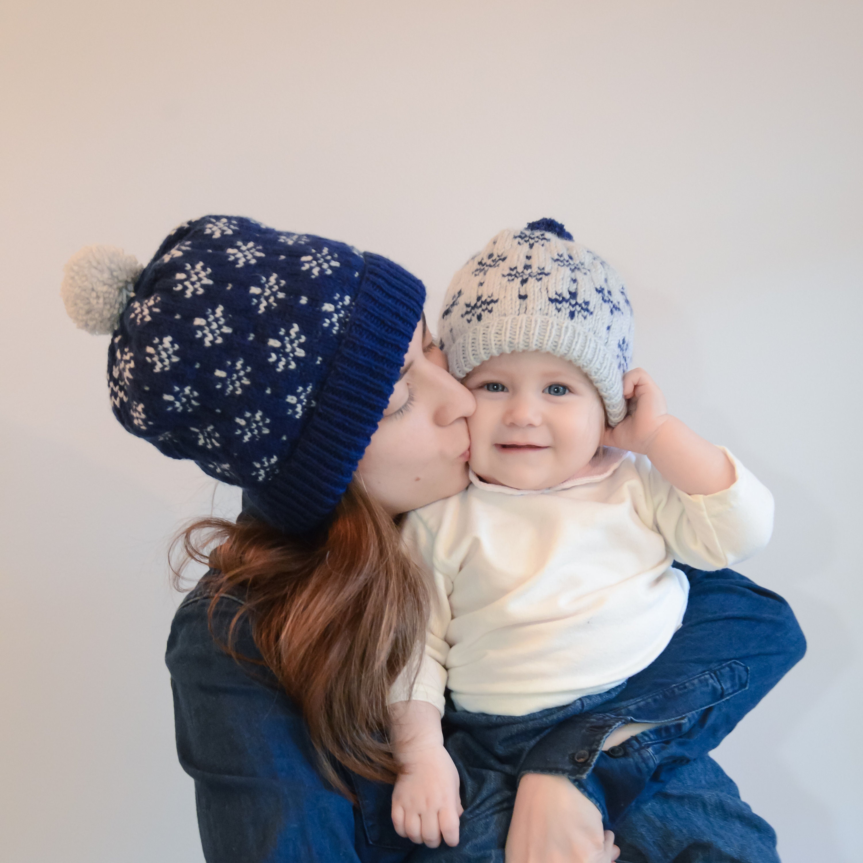 Knitting Pattern (PDF) - Winter Storm Hat - Two Color Matching Hats for ...