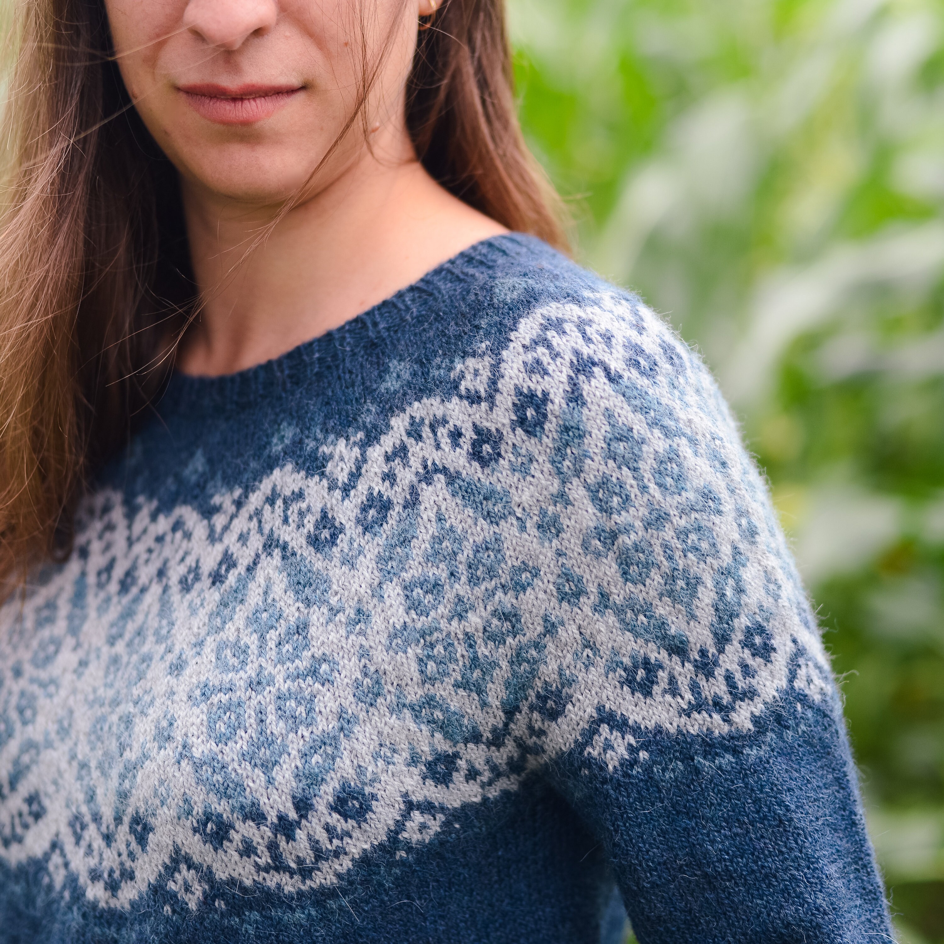 Shiver Sweater Knitting Pattern: Women's Fair Isle Yoke Sweater in ...