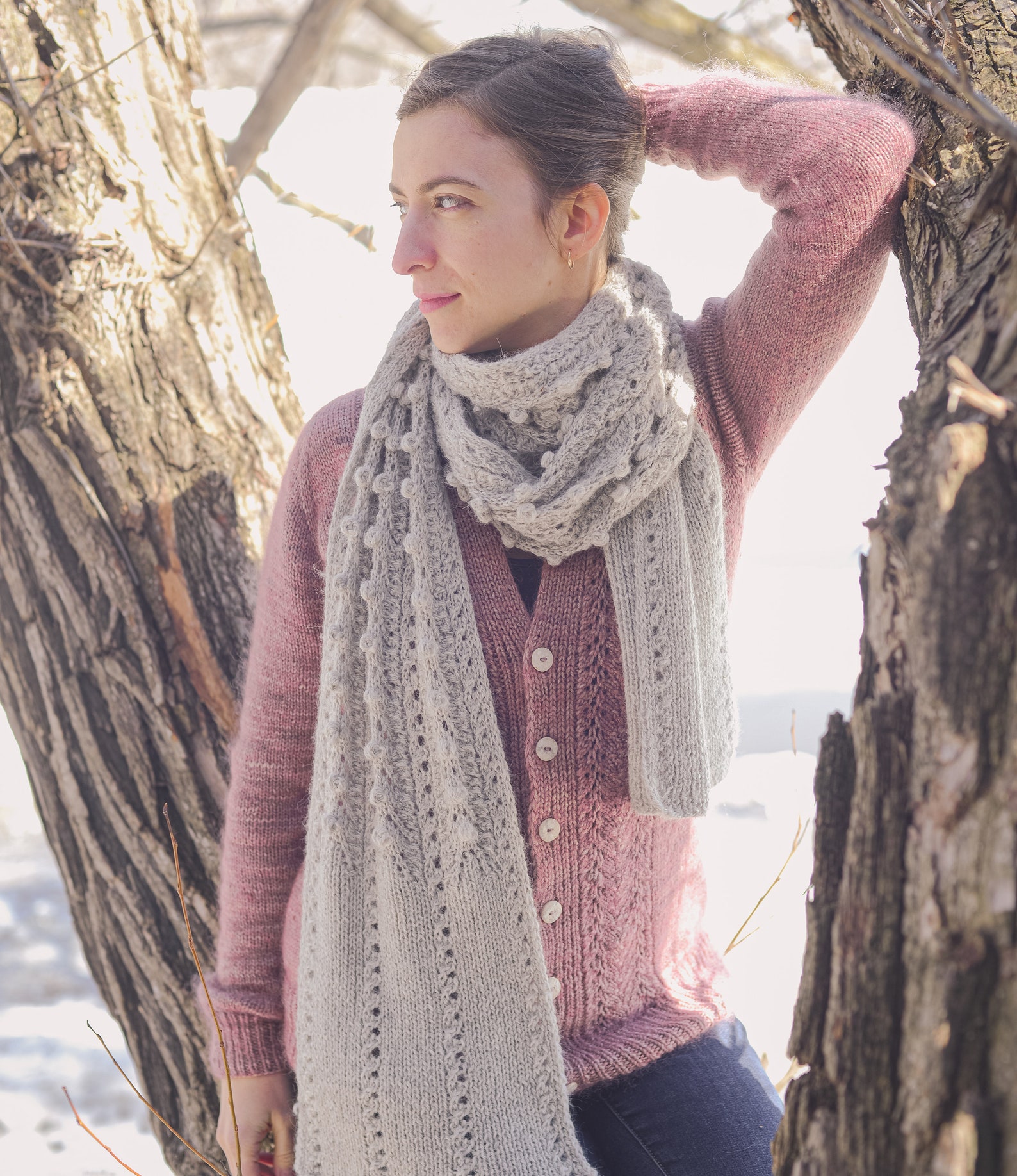Knitting Pattern (PDF) - Winter Wheat Scarf - Customizable Knitting ...