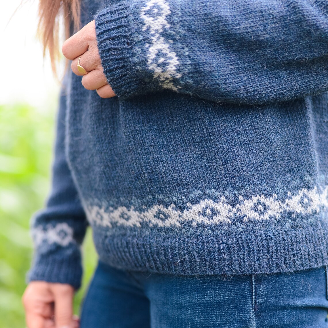 Shiver Sweater Knitting Pattern: Women's Fair Isle Yoke Sweater in ...