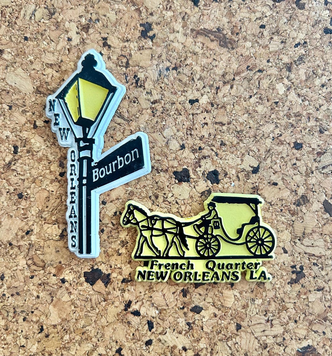 New Orleans Vintage Magnet Set Bourbon Street & French Quarter - Etsy