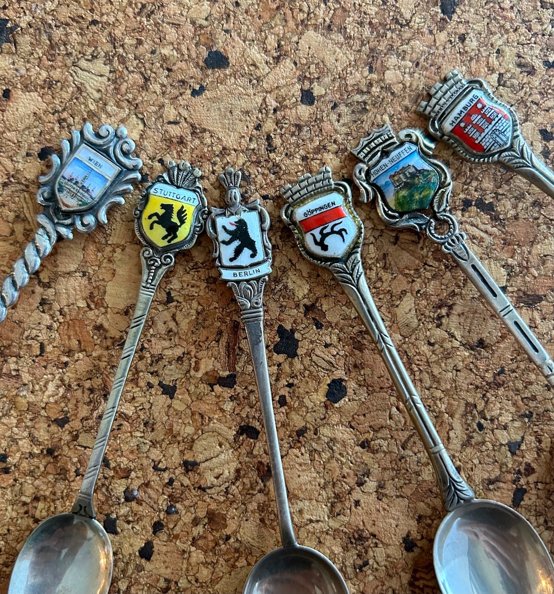European 1950s Souvenir Spoons Set of 6 - Etsy