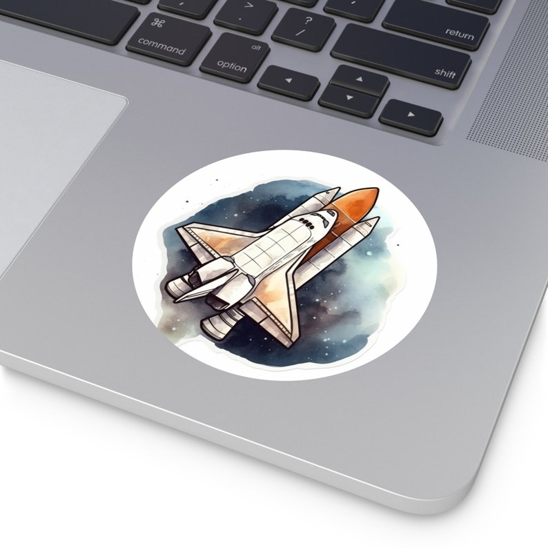 Space Shuttle Sticker, Spaceship Sticker, Sticker for Laptop, Sticker ...