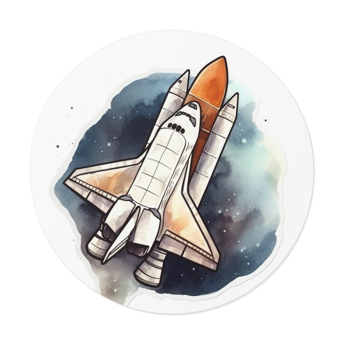 Space Shuttle Sticker, Spaceship Sticker, Sticker for Laptop, Sticker ...