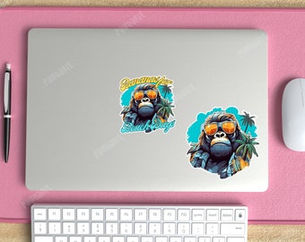 Gorilla Sticker Pack Laminated Vinyl Waterproof Stickers - Etsy