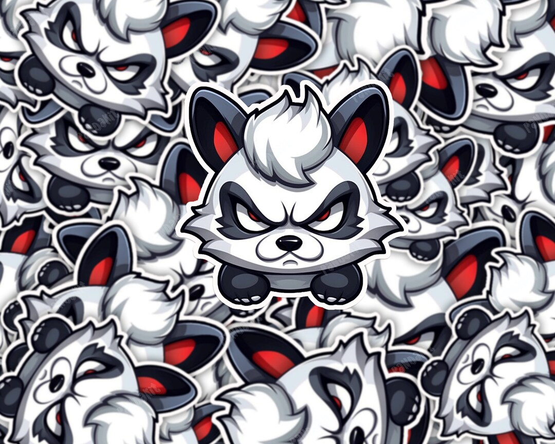 Pandakit's Cute Angry Panda Sticker - Etsy