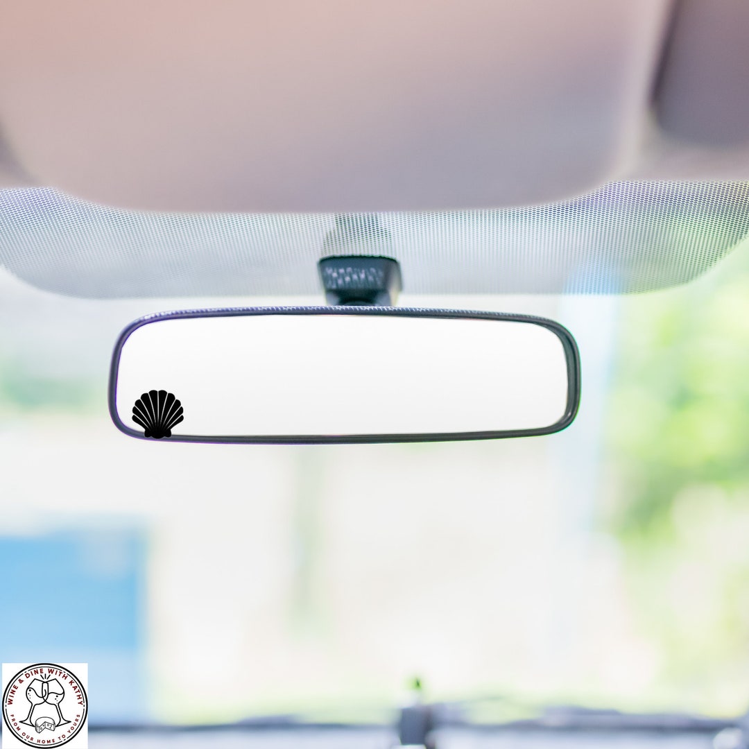 Shell Decal, Scallop Shell, Beach Decal, Rearview Mirror Decal, Mini ...