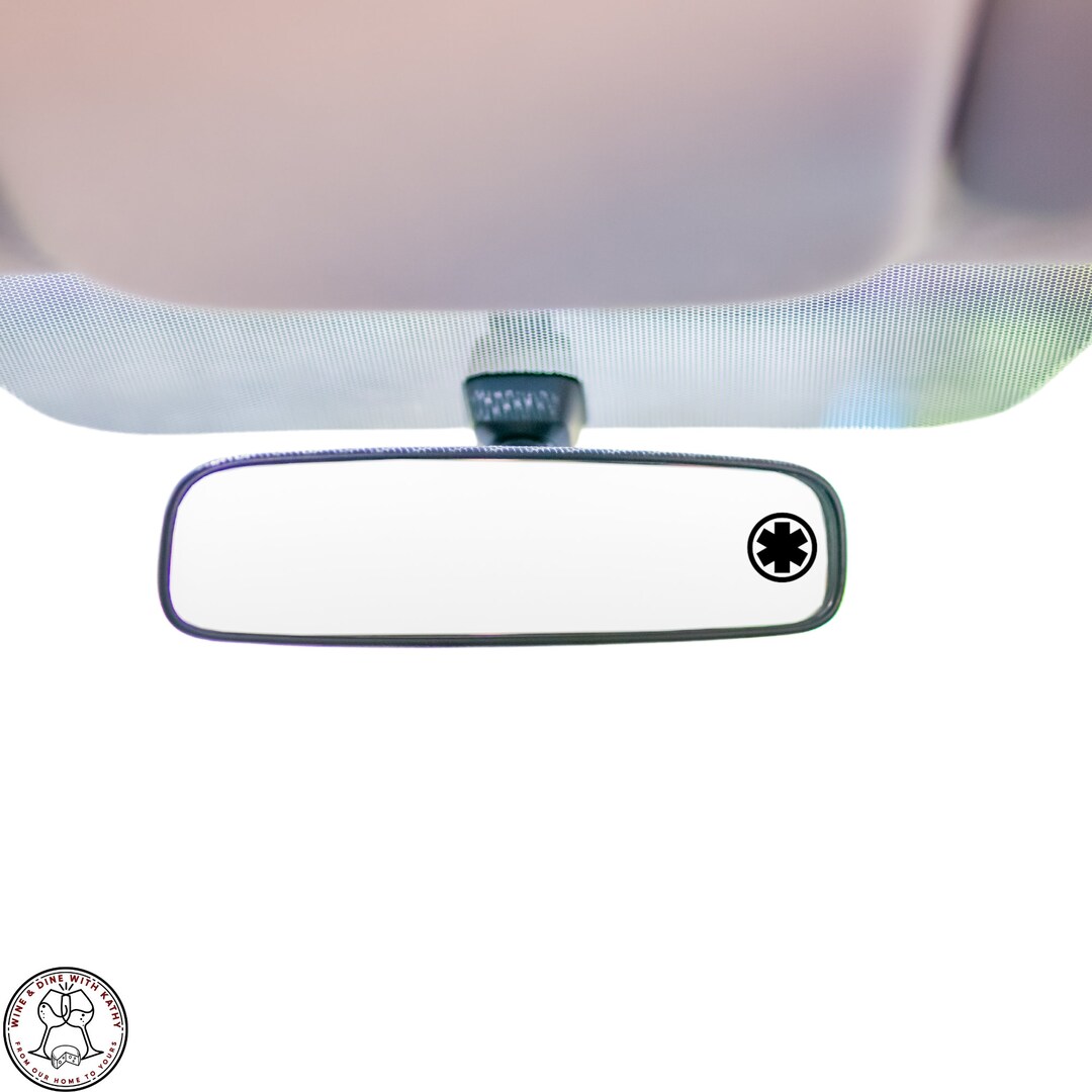 Medical Sign Mini Decal, Med Emblem Sign, Rearview Mirror Decal, Mini ...