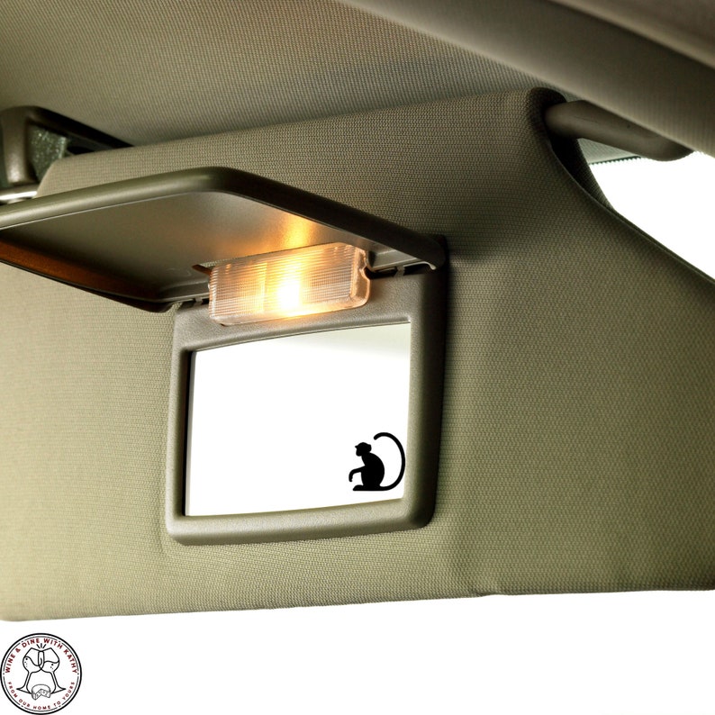 Monkey Mini Decal, Primate Mini Decal, Rearview Mirror Decal, Mini ...