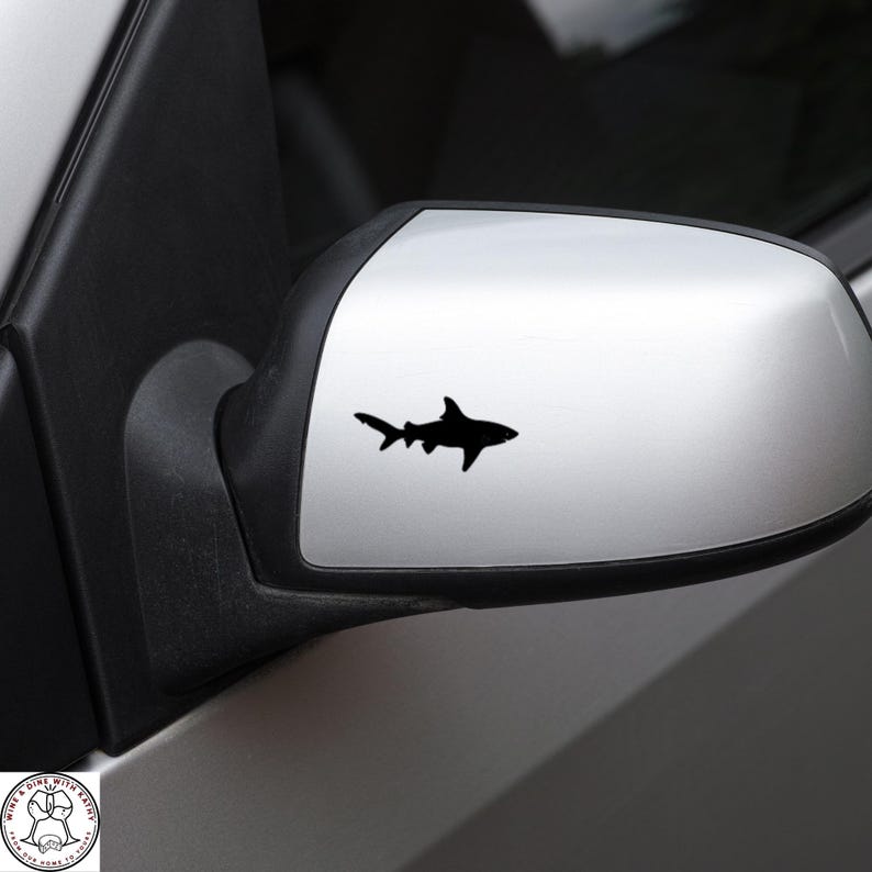 Shark Mini Decal, Ocean Theme Mini Decal, Rearview Mirror Decal, Mini ...