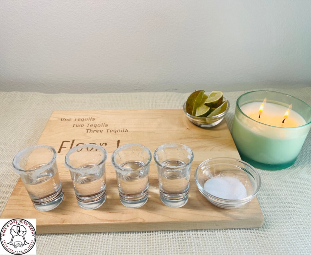 Personalized Tequila Flight Board, Tequila Server, Engagement Gift ...