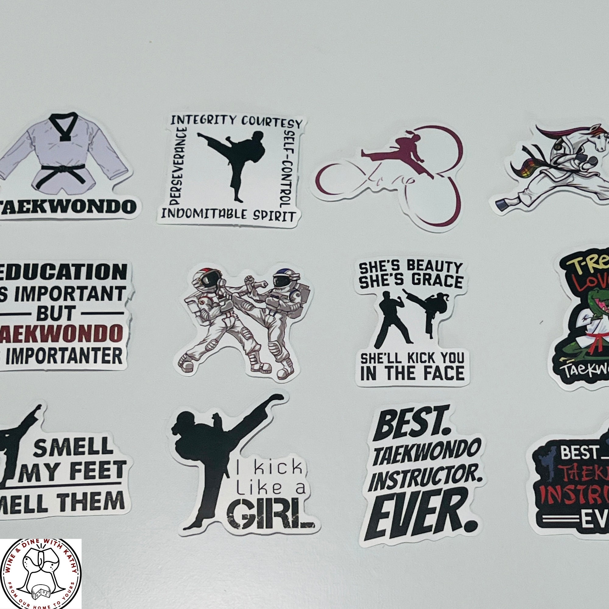 Taekwondo Stickers Martial Arts Sticker Random Sticker Packs - Etsy