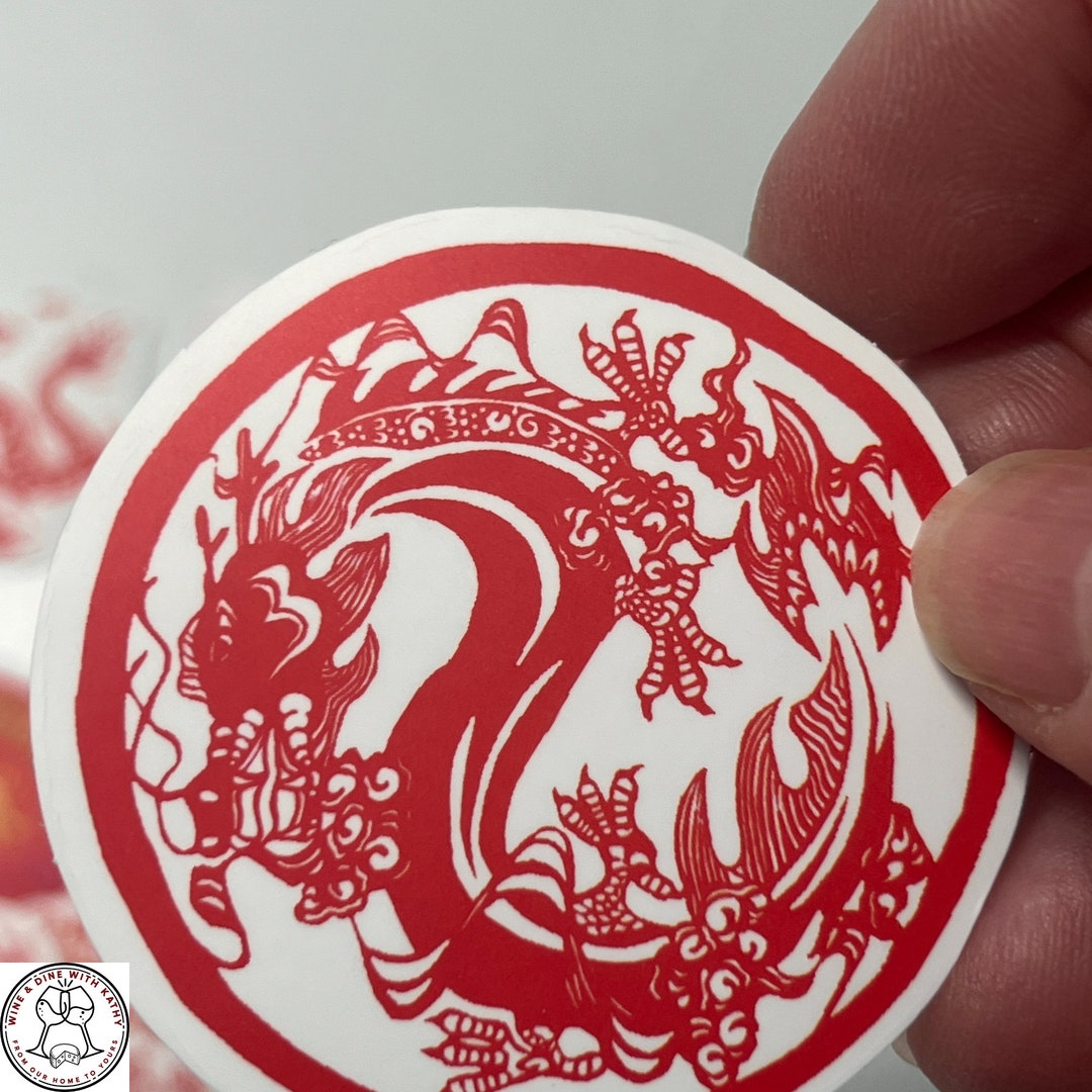 Red Dragon Stickers, Chinese New Year Stickers - Random Sticker Packs ...