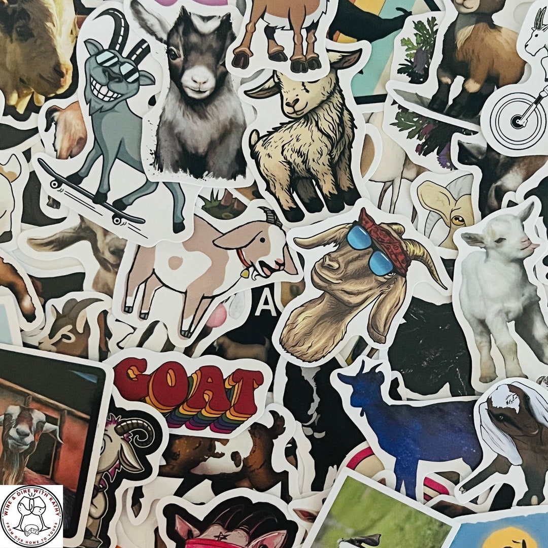 Goat Stickers, Cute Goat Stickers, Random Sticker Packs 10/20/50 Pieces ...