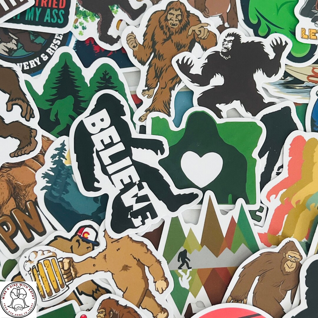 Big Foot Stickers, Sasquatch Stickers, Random Sticker Packs 10/20/50 ...