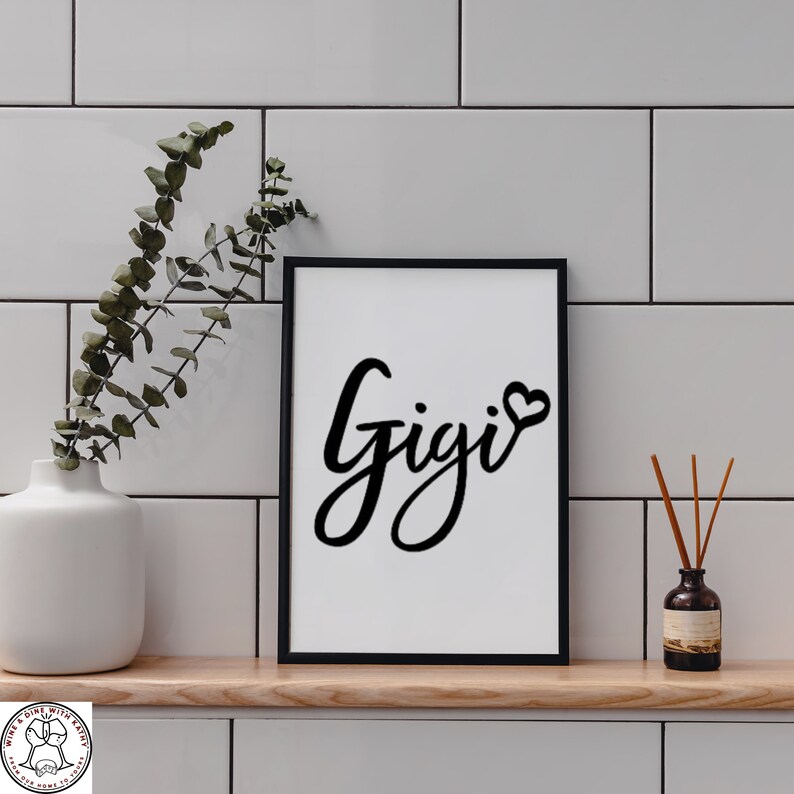 Gigi Decal, Love Gigi Decal, Grandmothers Day, Car Decal, Wall Decal ...