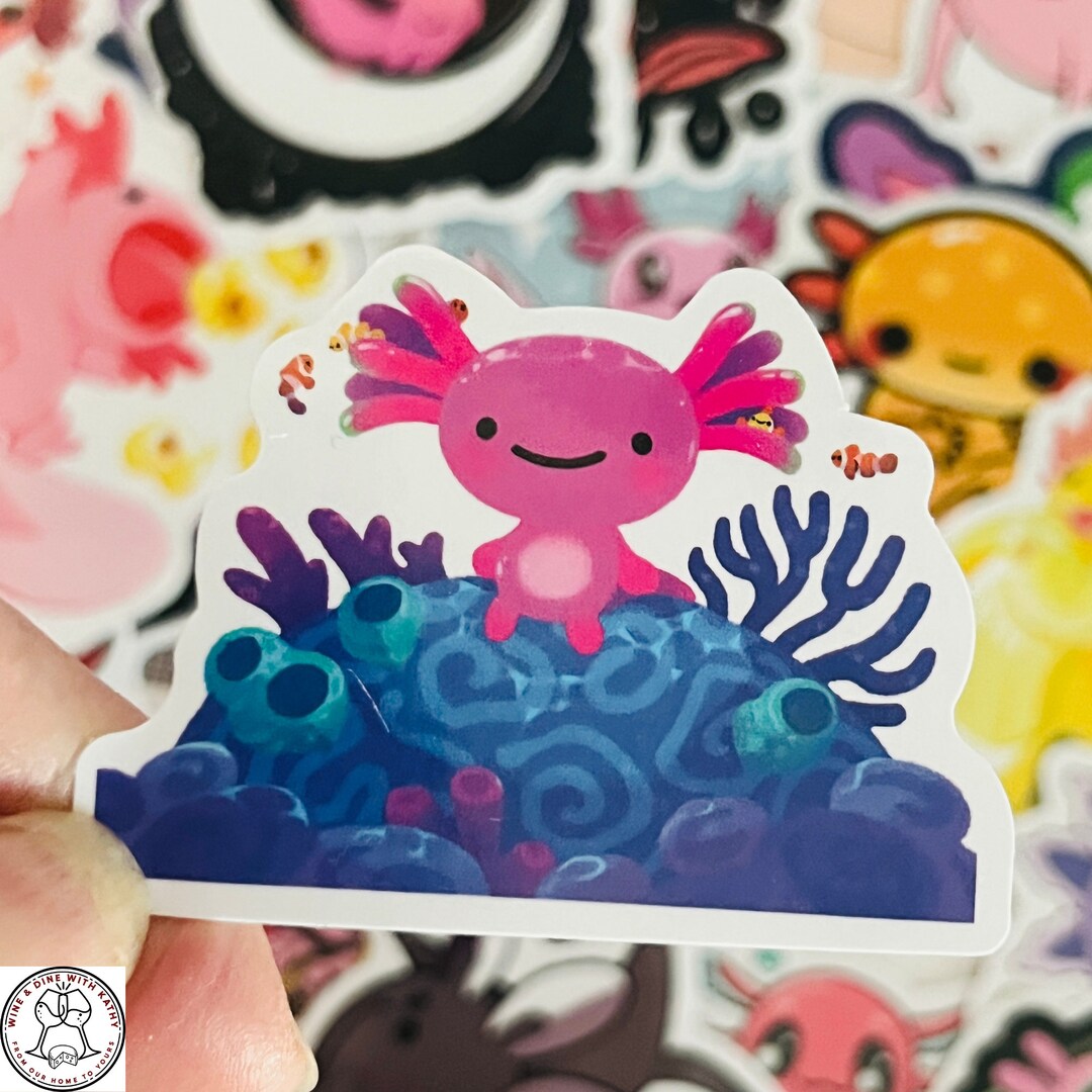 Cute Axolotl Stickers, Funny Axolotl Stickers, Random Sticker Packs 10 ...