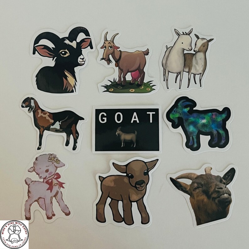 Goat Stickers, Cute Goat Stickers, Random Sticker Packs 10/20/50 Pieces ...