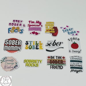 Sobriety Stickers, Sober Stickers, Sober Life, Random Sticker Packs 10 ...