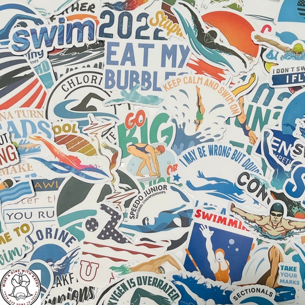 Swim Stickers - Etsy