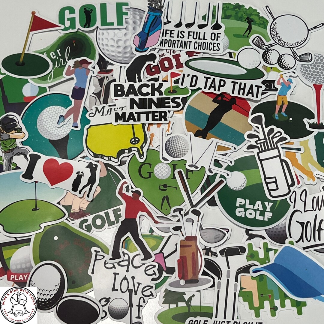 Golf Stickers, Golfing Stickers, Hole in One, Random Sticker Packs 10 ...