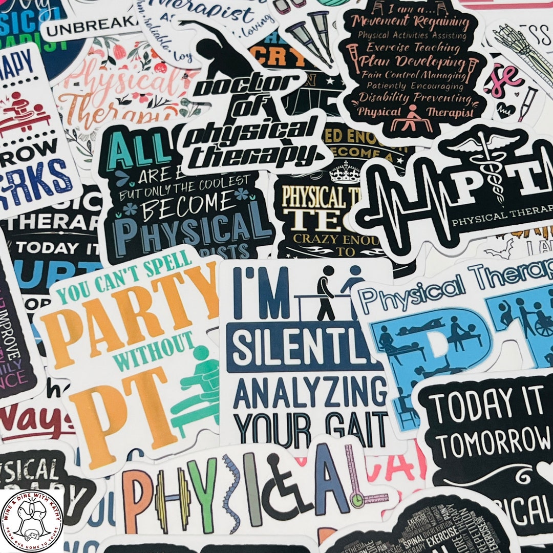 Physical Therapy Stickers, PT Stickers, Random Sticker Packs 10/20/50 ...