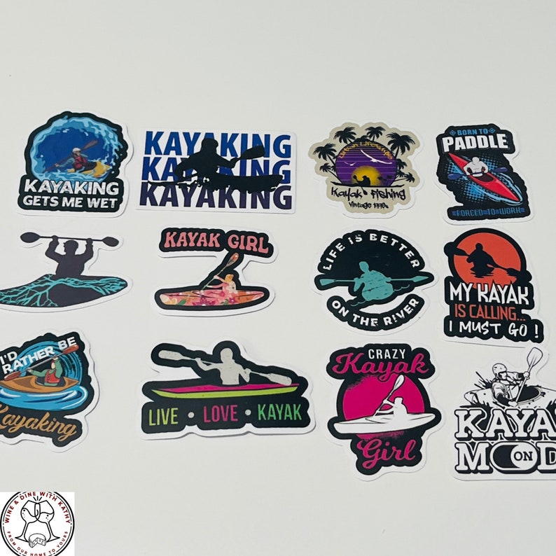 Kayak Sticker, Kayaking Sticker, Paddle Sticker, Random Sticker Packs ...