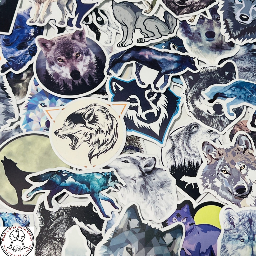 Wolf Stickers, Wild Wolf Stickers, Warg Sticker, Random Sticker Packs ...