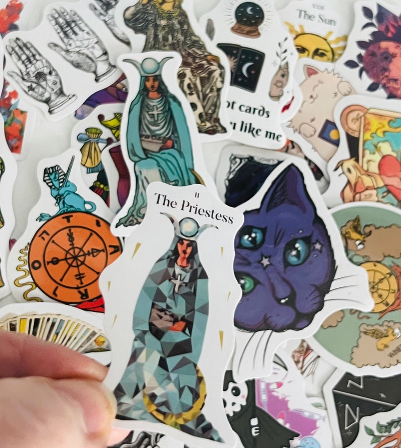 Tarot Card Stickers, Tarot Card Symbols, Sticker Packs 10/20/50 Pieces ...