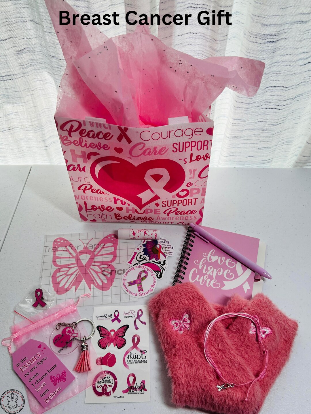 Breast Cancer Care Package: Inspirational Gift Set - Etsy