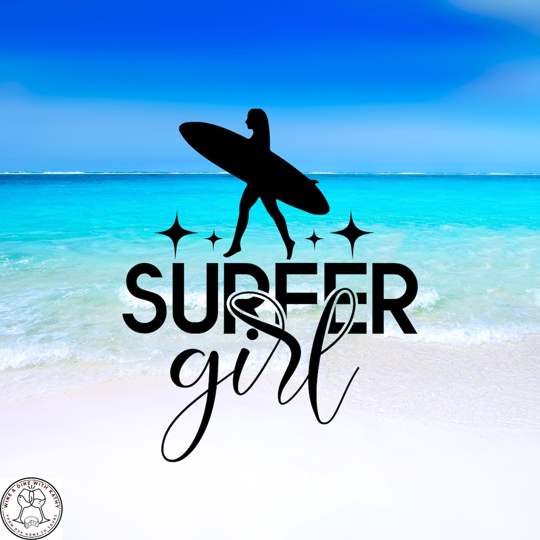 Surfer Girl Decal, Girl Surfing Decal, Car Decal, Wall Decal, Indoor ...