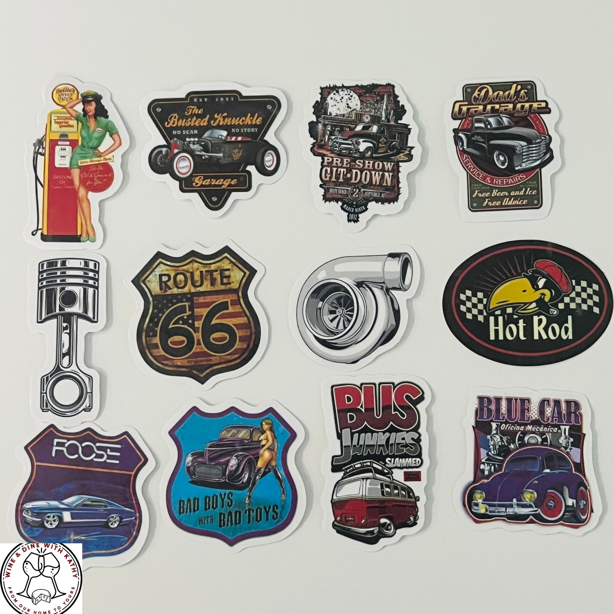 Retro Hot Rod Stickers, Retro Car Stickers, Random Sticker Packs 10/20 ...