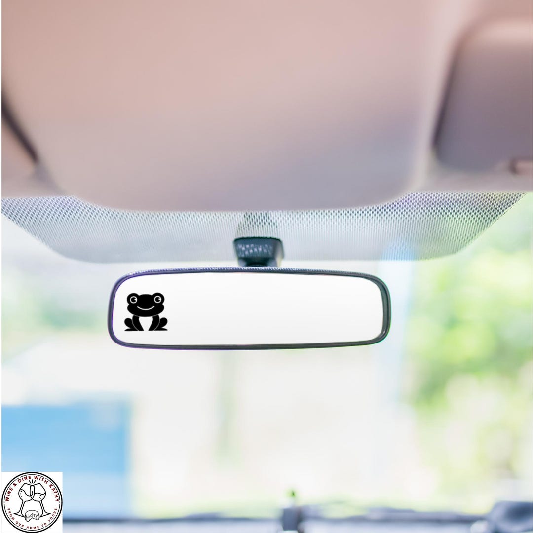 Frog Mini Decal, Happy Frog Decal, Rearview Mirror Decal, Mini Decal ...