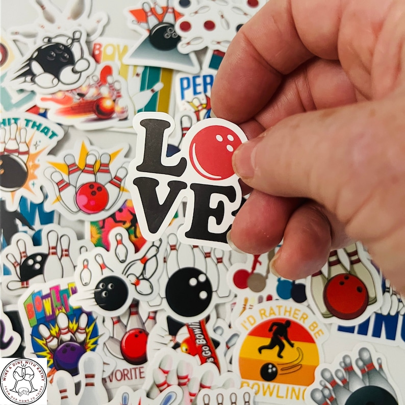 Bowling Stickers, Bowling Team Stickers, Random Sticker Packs 10/20/50 ...