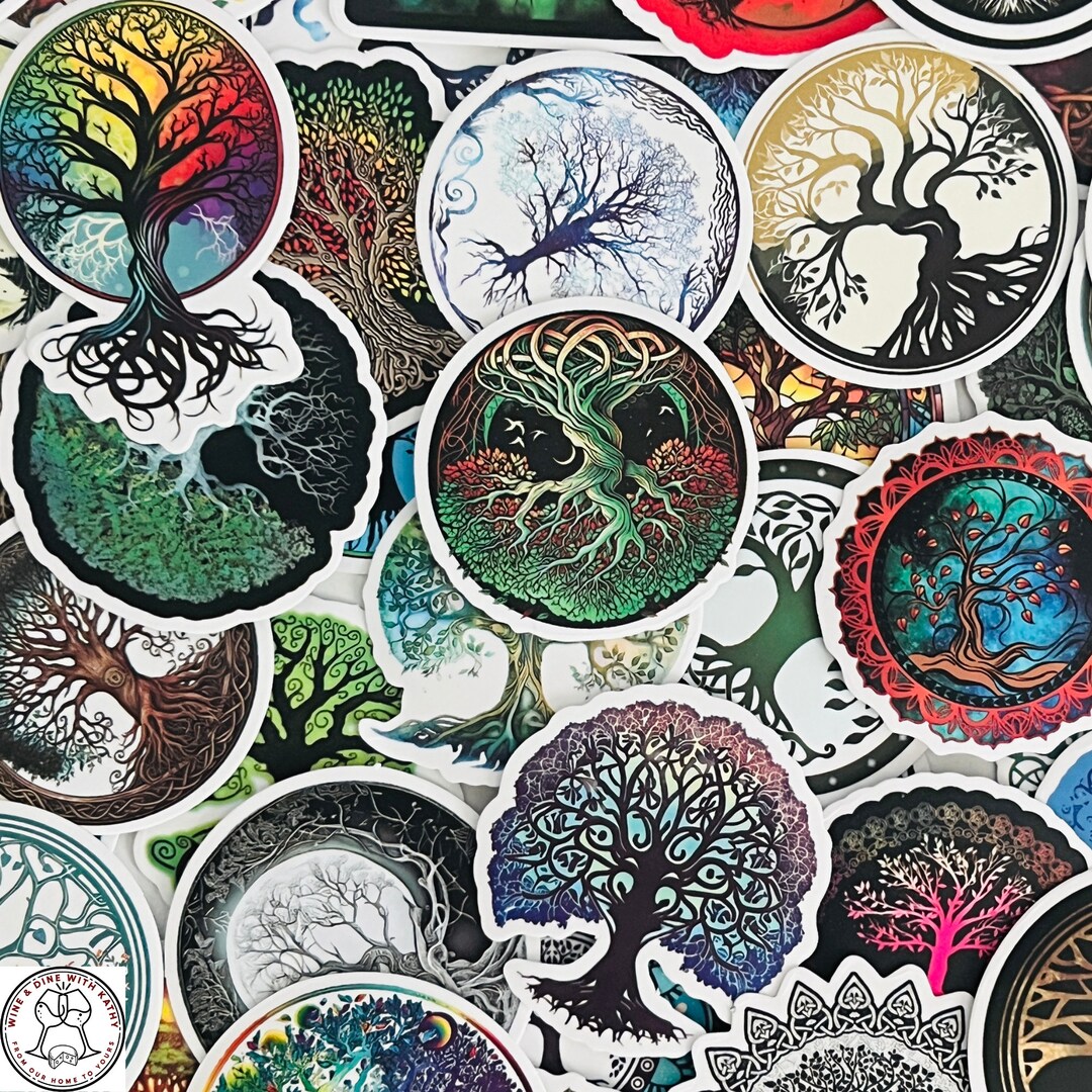 Tree of Life Stickers, Life Tree Stickers, Random Sticker Packs 10/20 ...