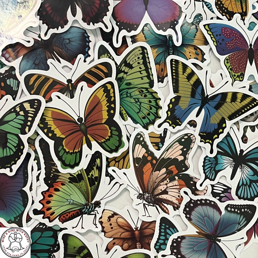 Butterfly Stickers, Moth Stickers, Random Sticker Packs 10/20/50 Pieces ...