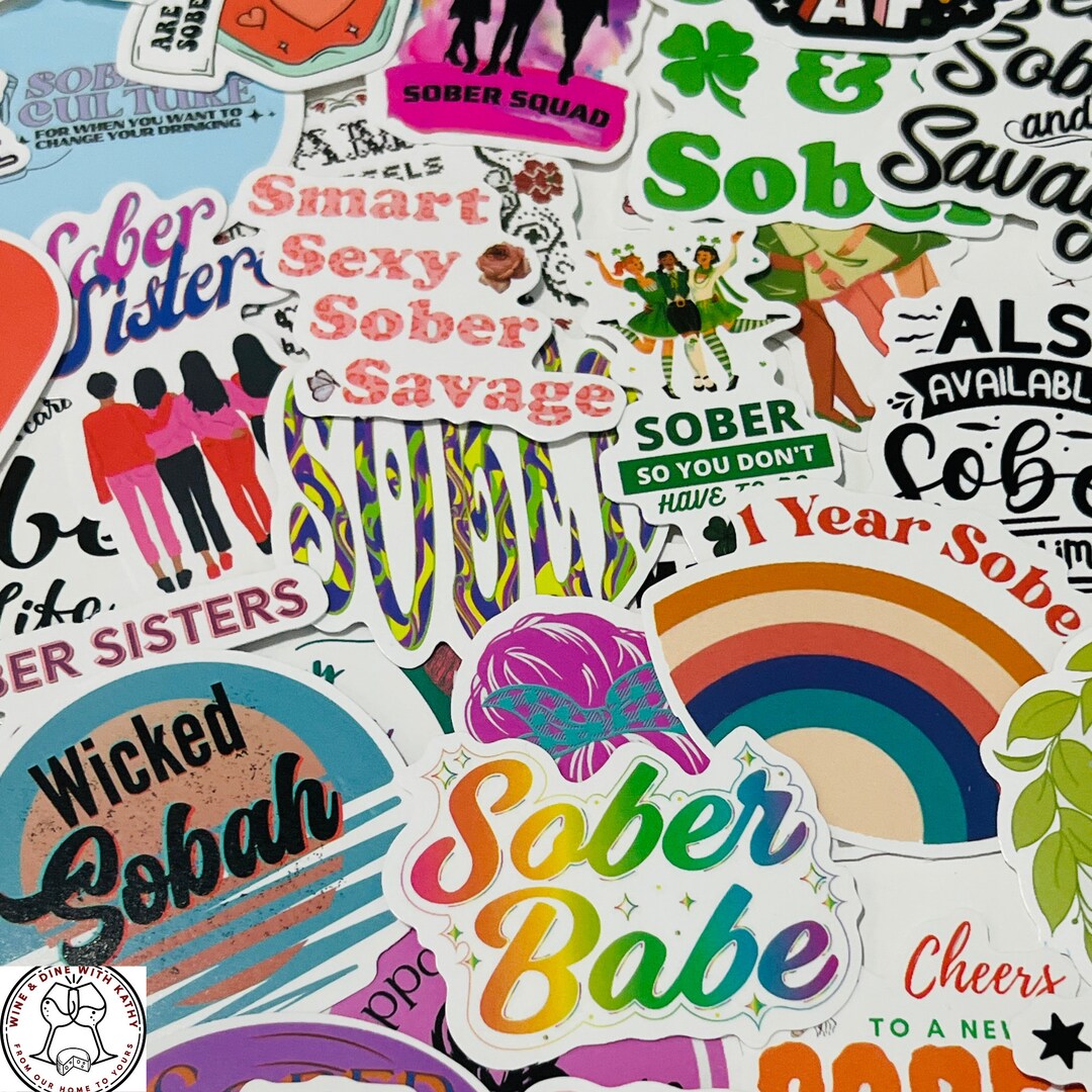Sobriety Stickers, Sober Stickers, Random Sticker Packs 10/20/50 Pieces ...